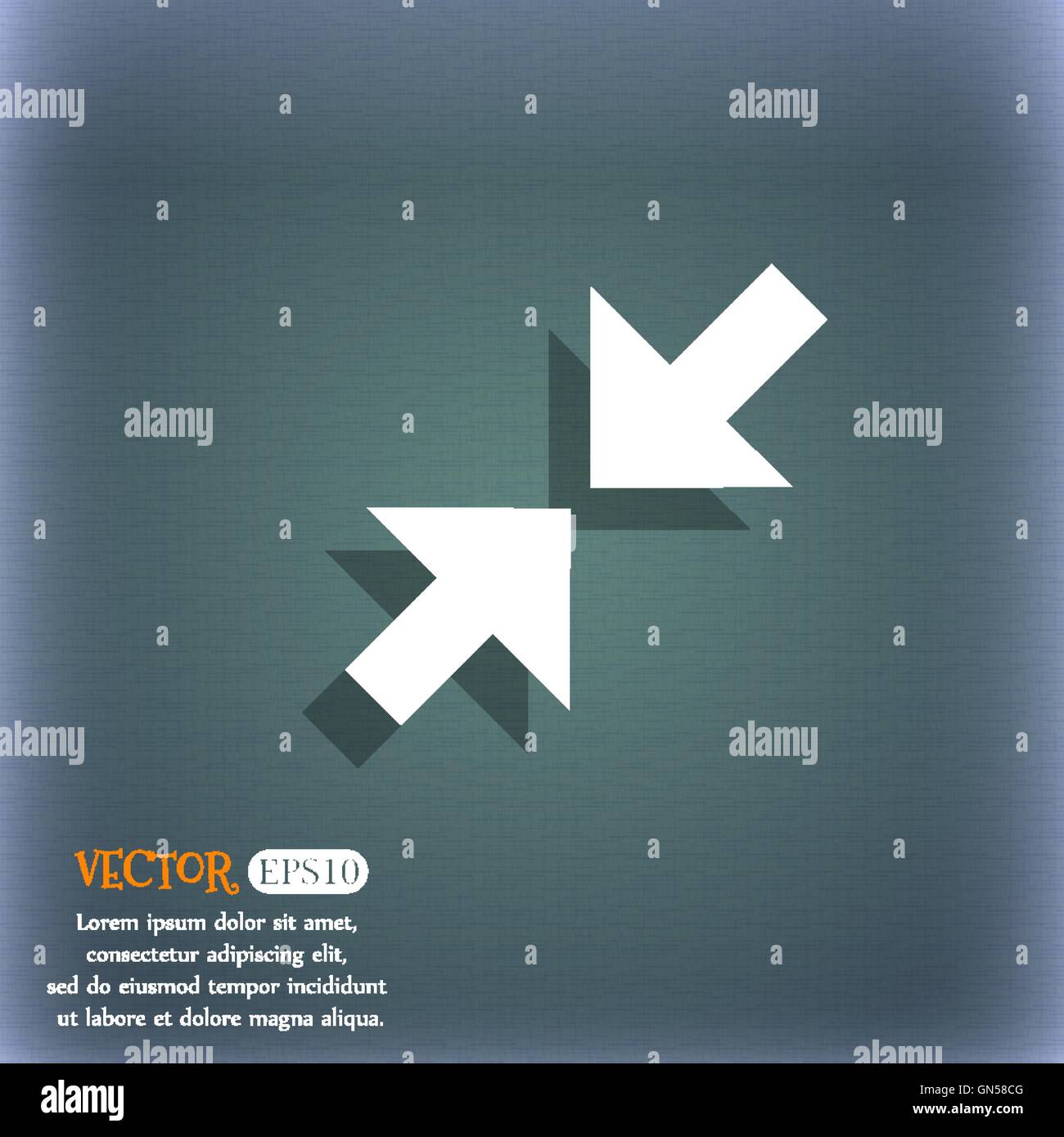 Exit full screen icon. On the blue-green abstract background with ...