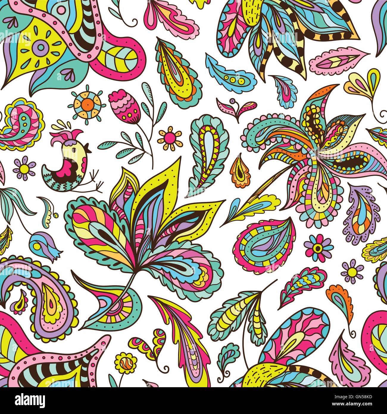 Hot Indian Summer Pattern Stock Vector Image & Art - Alamy