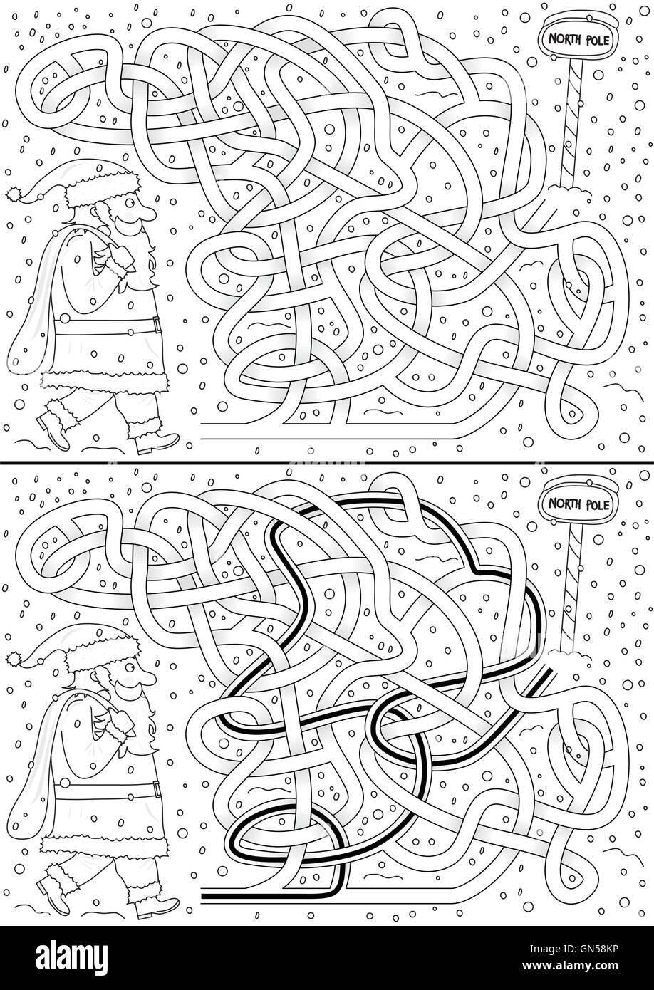 Snow maze Stock Vector Images - Alamy