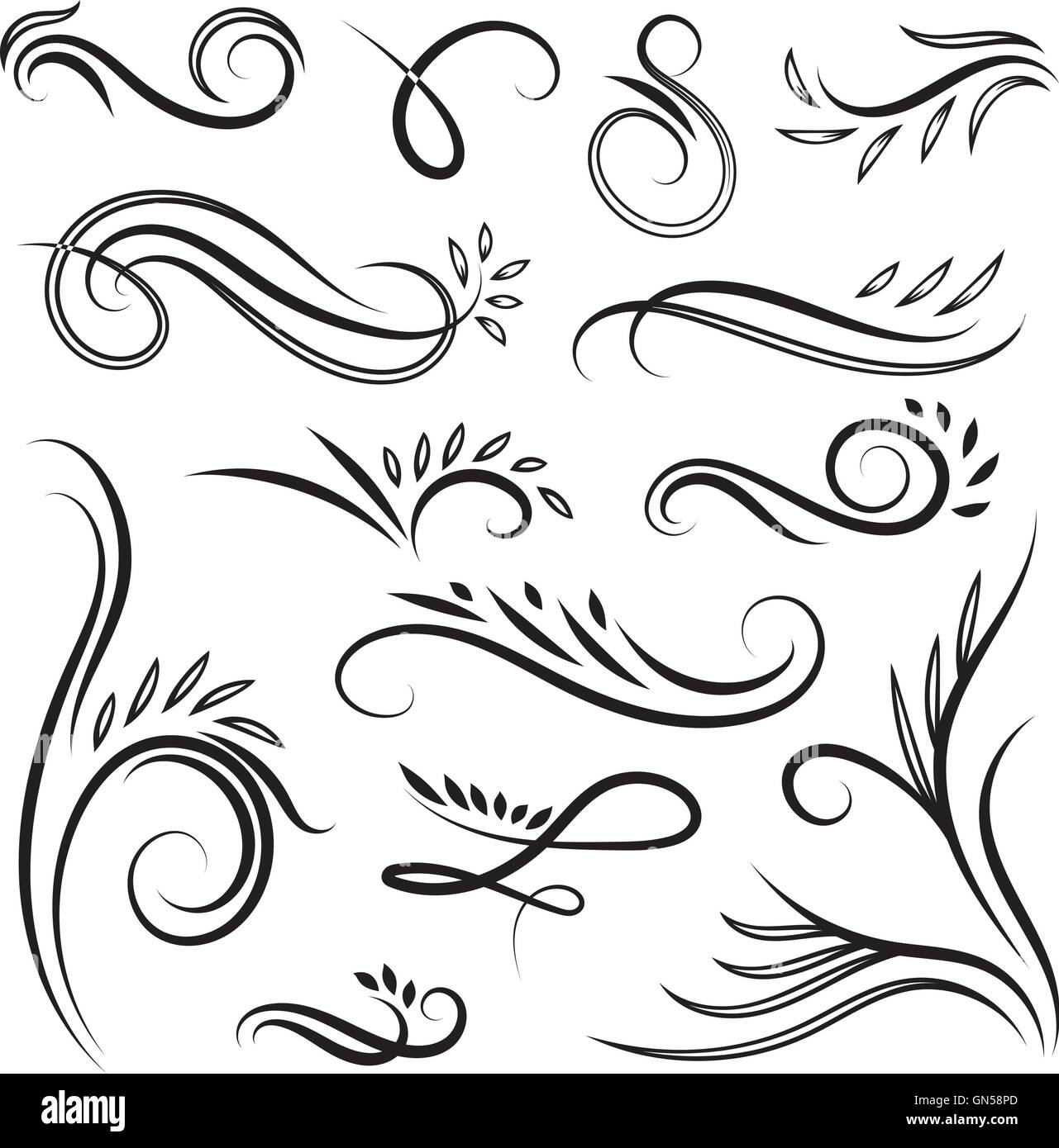 Swirls victorian Stock Vector Images - Alamy