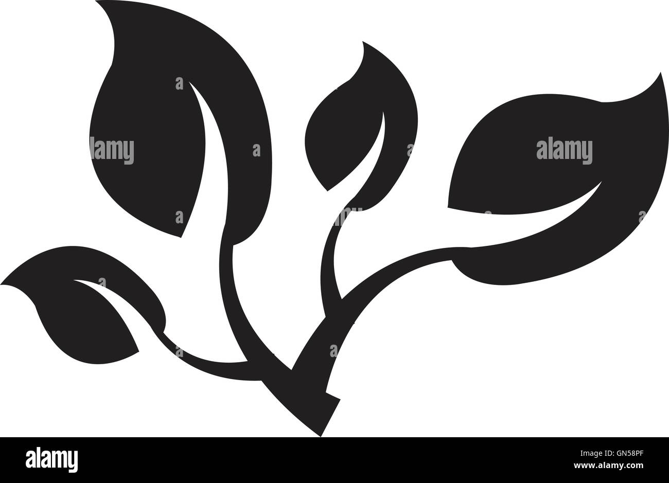 Green tree branch growing Stock Vector Images - Alamy