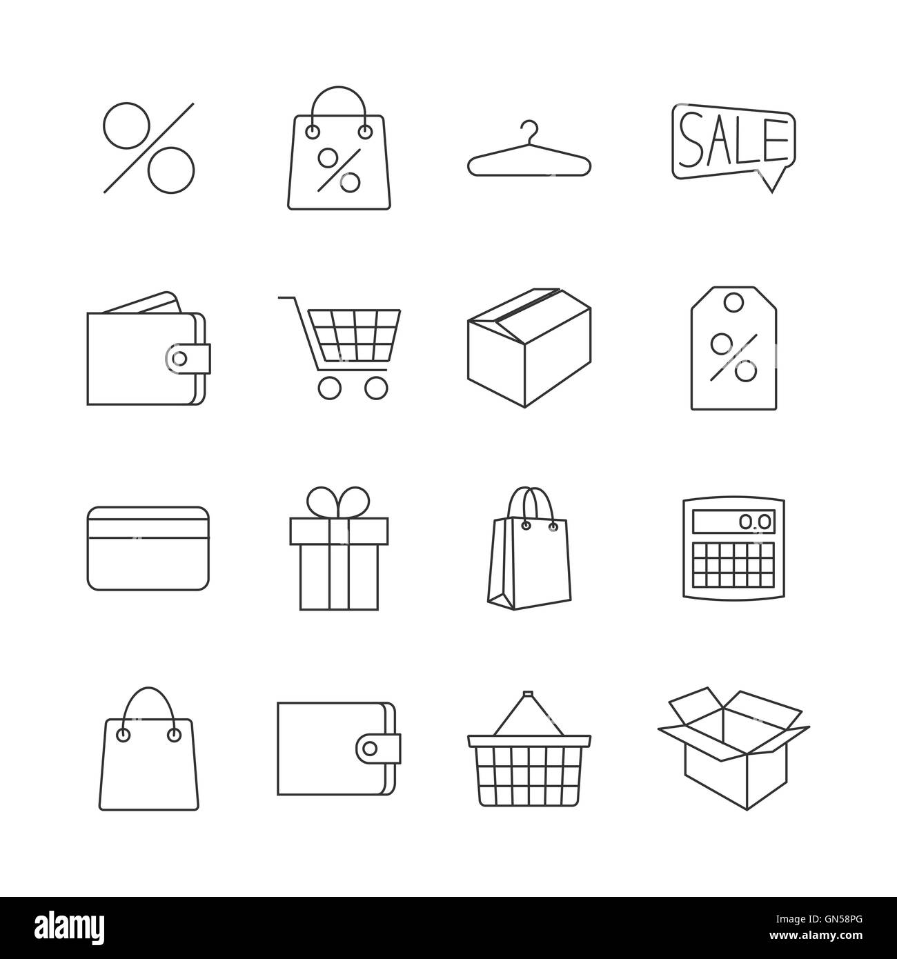 Icons purchase, vector illustration Stock Vector Image & Art - Alamy