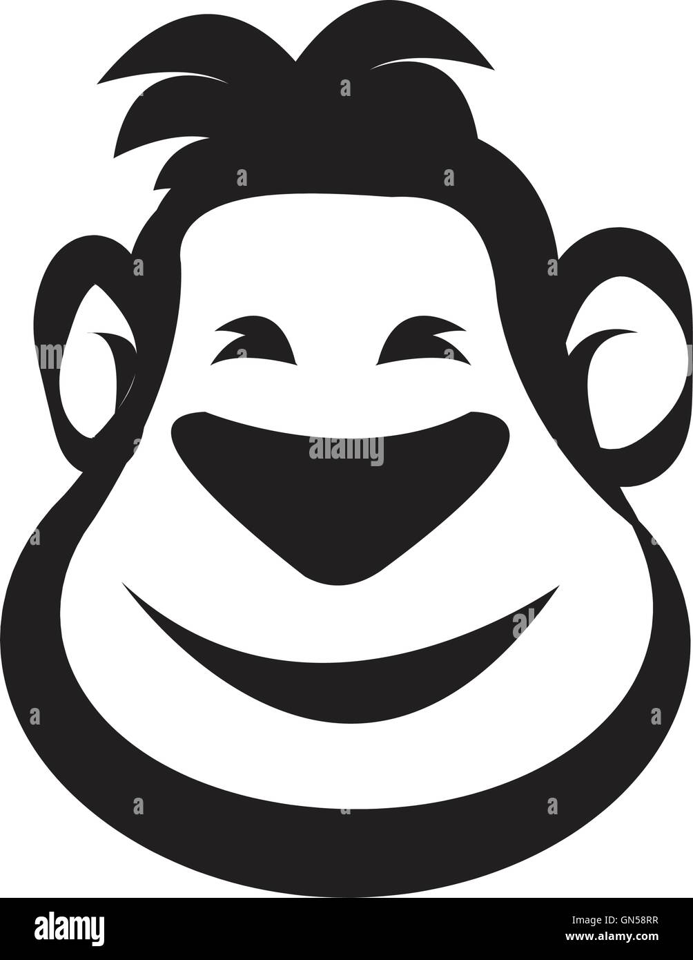 Monkey head icon vector Stock Vector Image & Art - Alamy