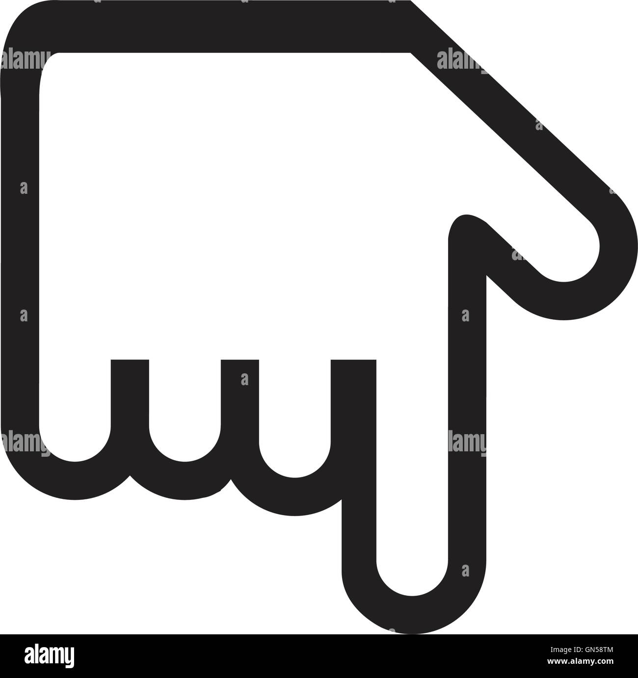 Hand gesture black icon hi-res stock photography and images - Alamy