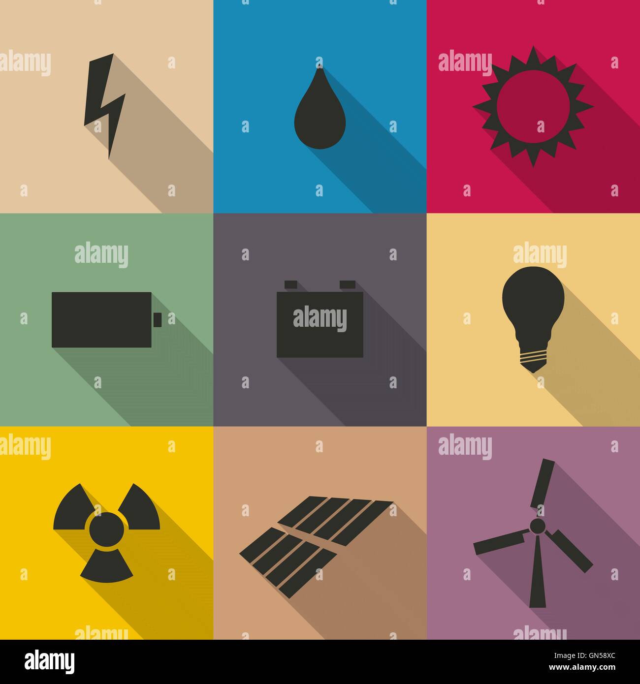Icons energy vector illustration Stock Vector Image & Art - Alamy