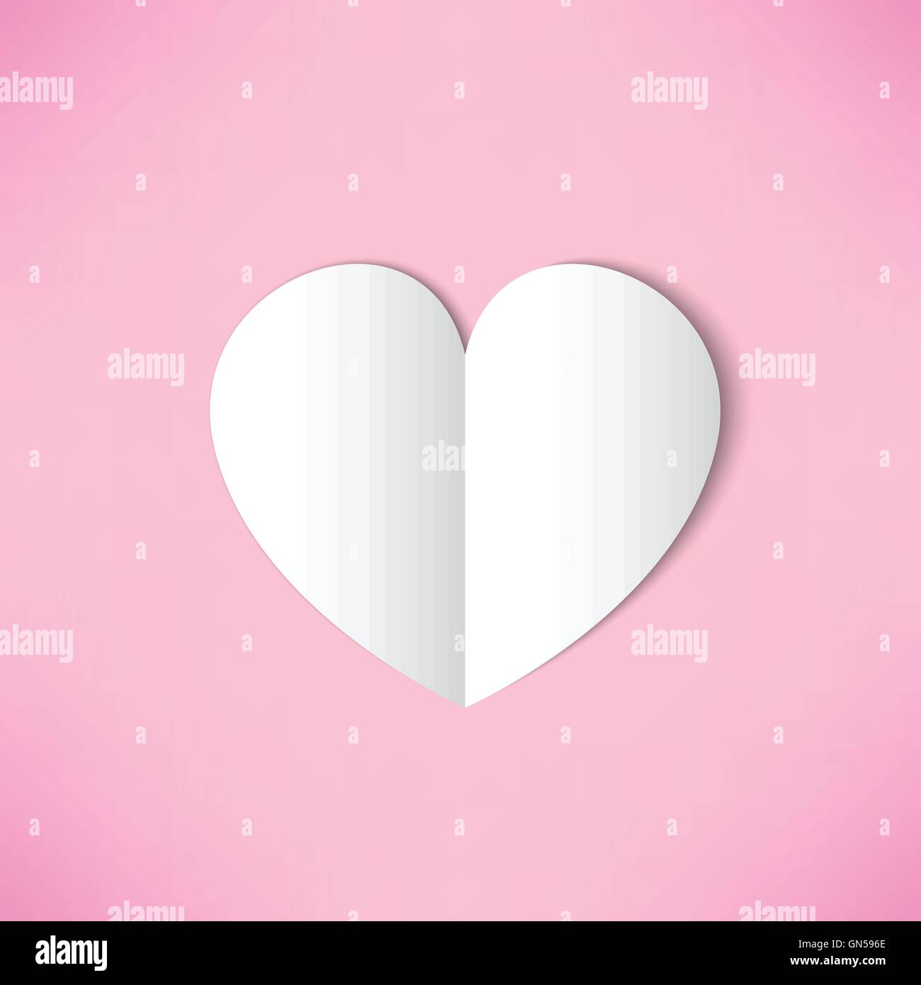 Pastel love heart on white background Stock Vector Images - Alamy