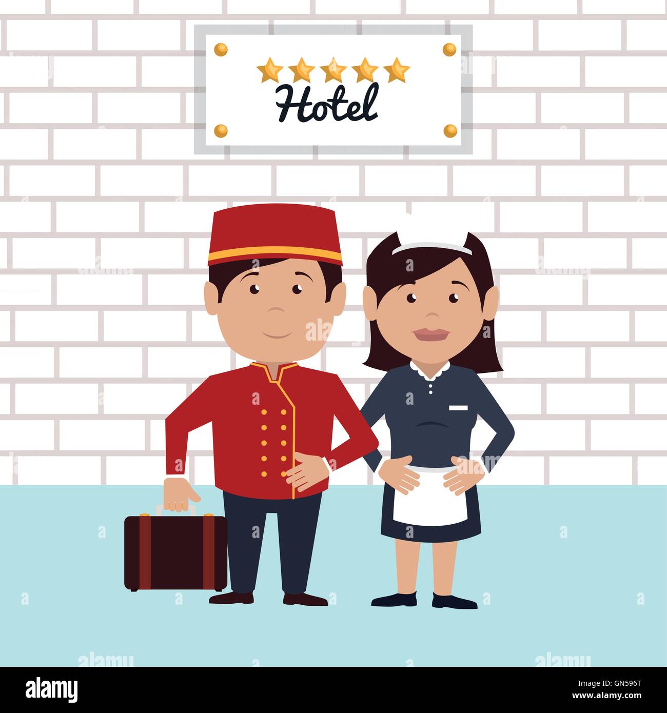 bellboy service hotel isolated icon Stock Vector Image & Art - Alamy