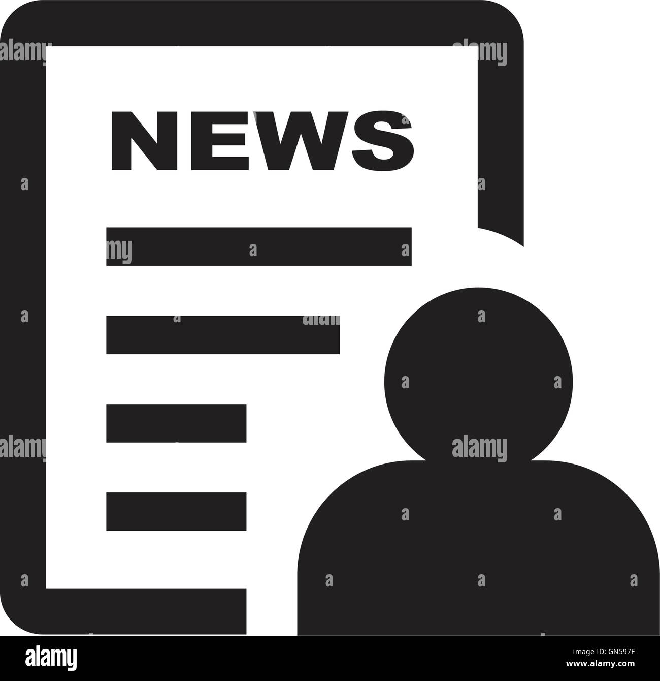 Daily news icon Stock Vector Images - Alamy