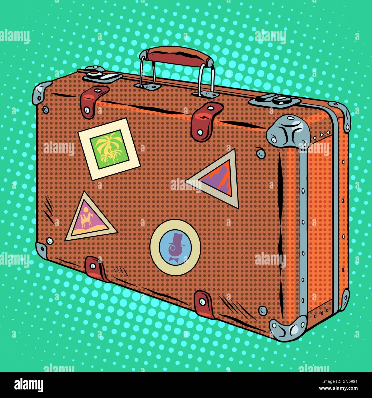 Cartoon luggage Stock Vector Images - Alamy
