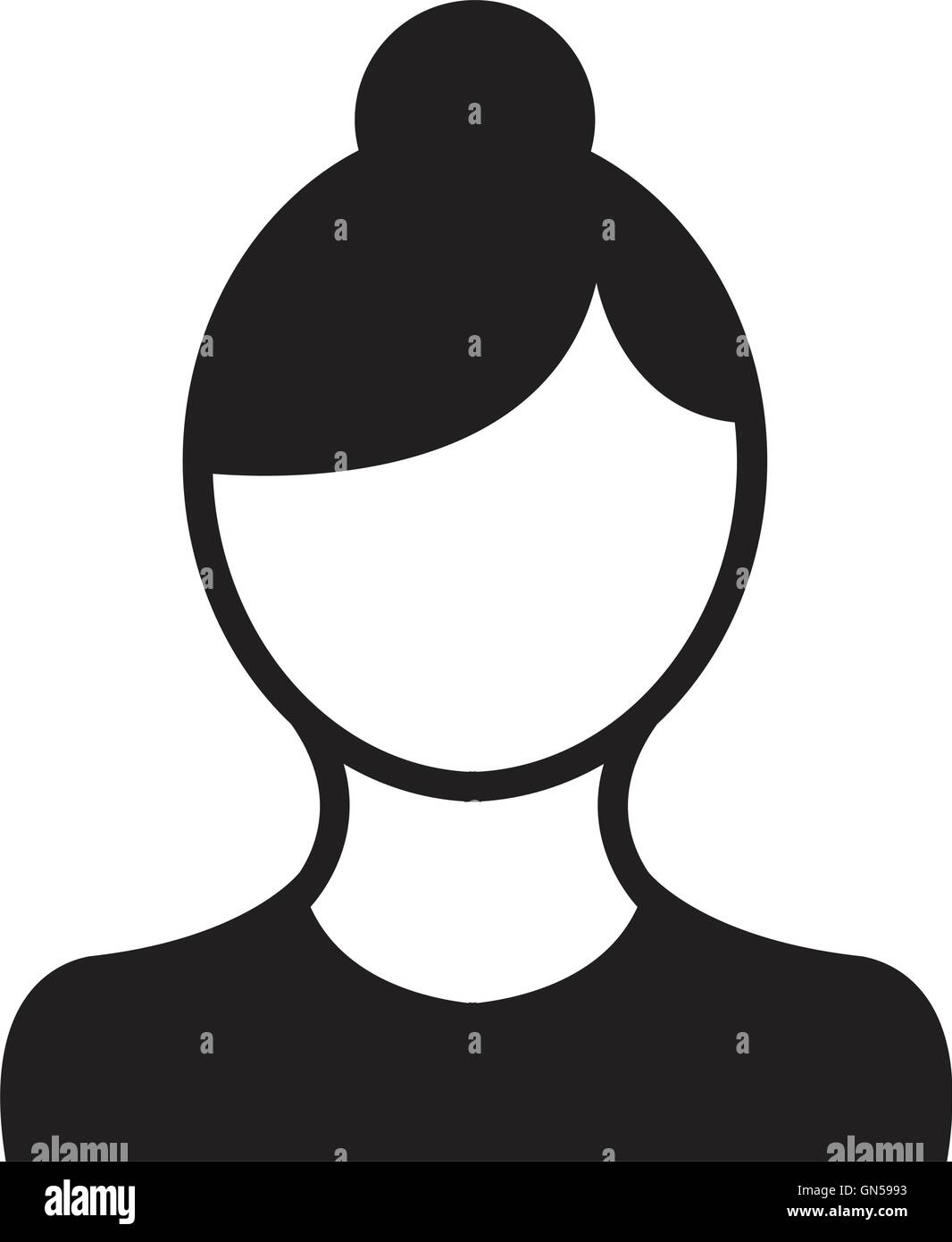 Cartoon girl faceless avatar female hi-res stock photography and images ...