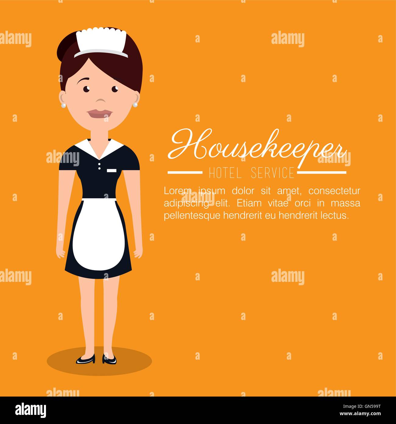 housekeeper service hotel isolated icon Stock Vector Image & Art - Alamy