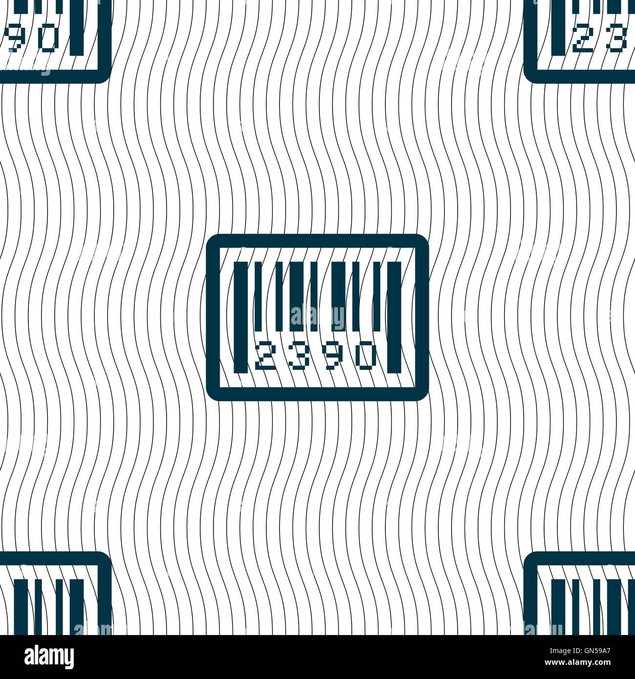 barcode icon sign. Seamless pattern with geometric texture. Vector ...