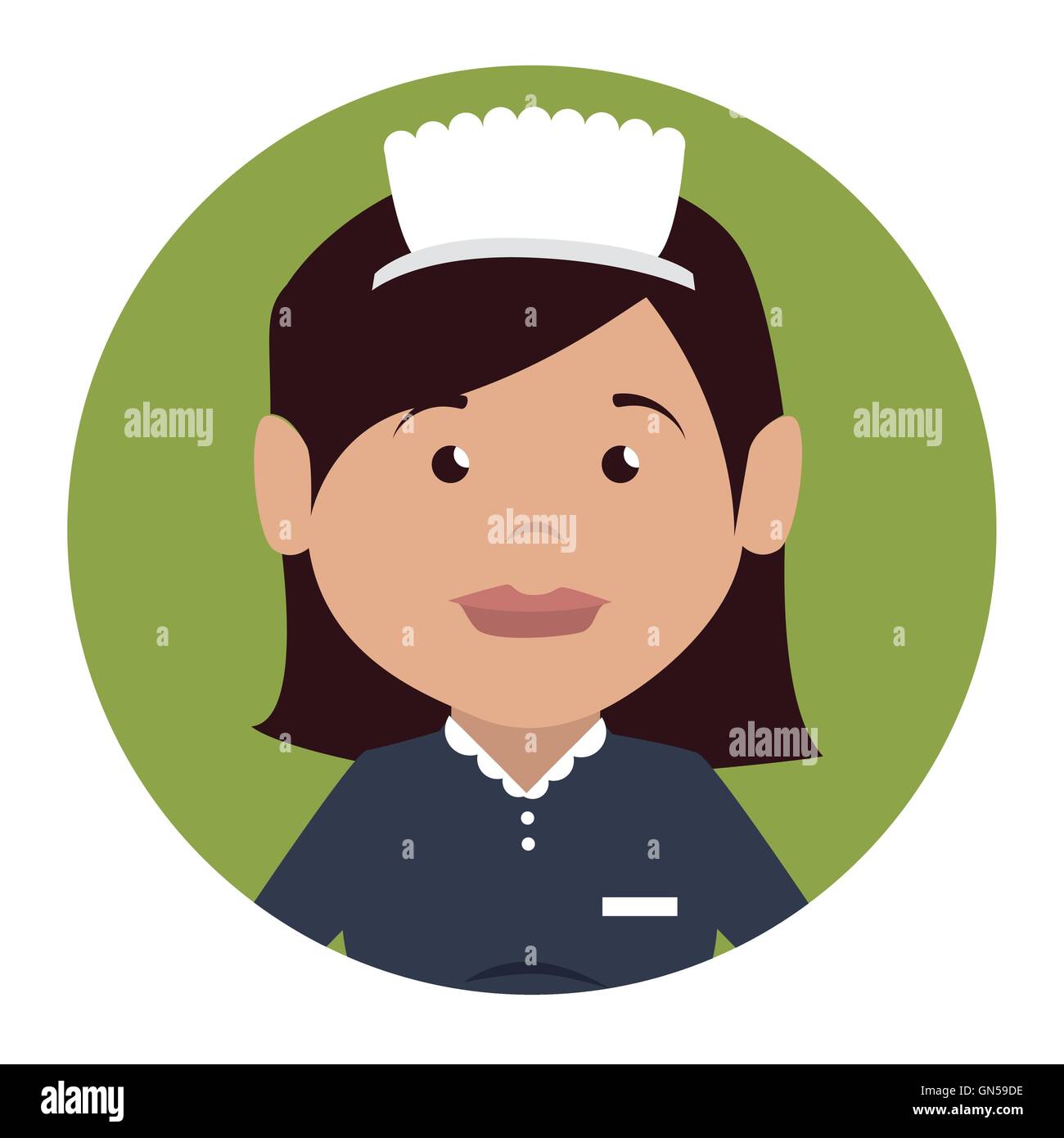 House maid serving Stock Vector Images - Alamy