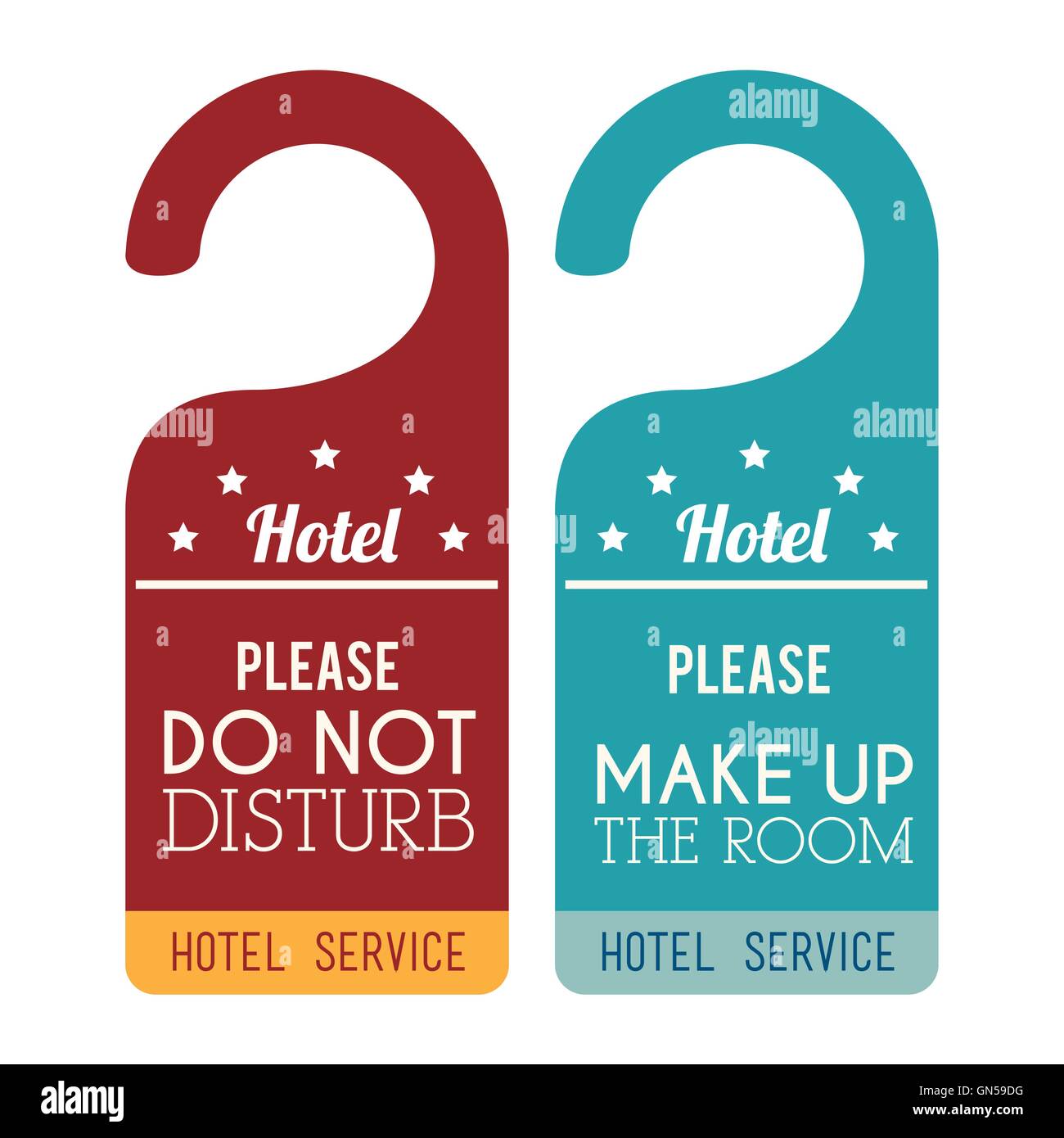 hotel service tags hanging Stock Vector Image & Art - Alamy