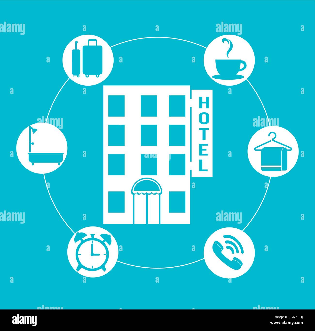 best hotel set services icons Stock Vector Image & Art - Alamy