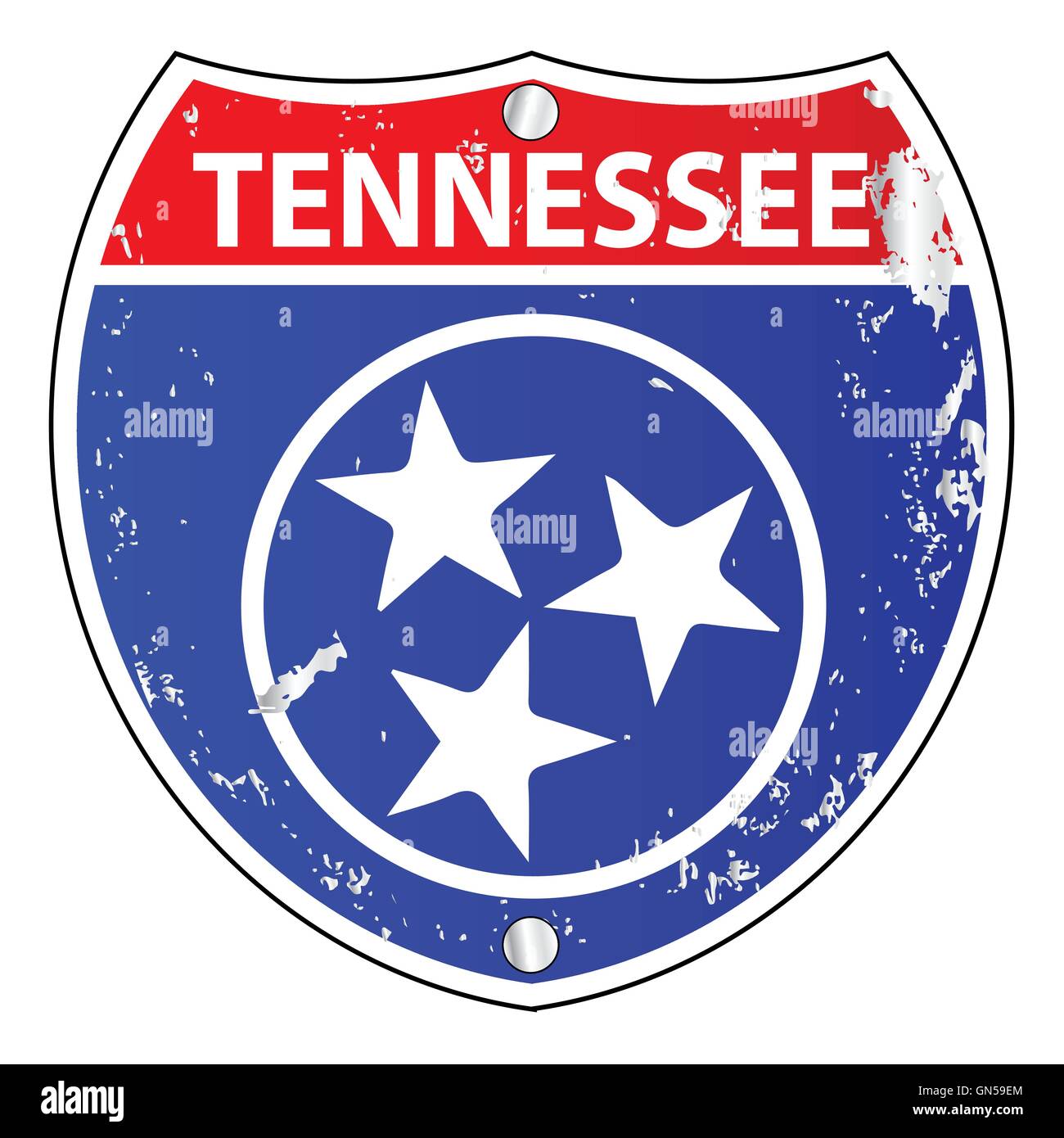 Tennessee Flag Icons As Interstate Sign Stock Vector Image & Art - Alamy
