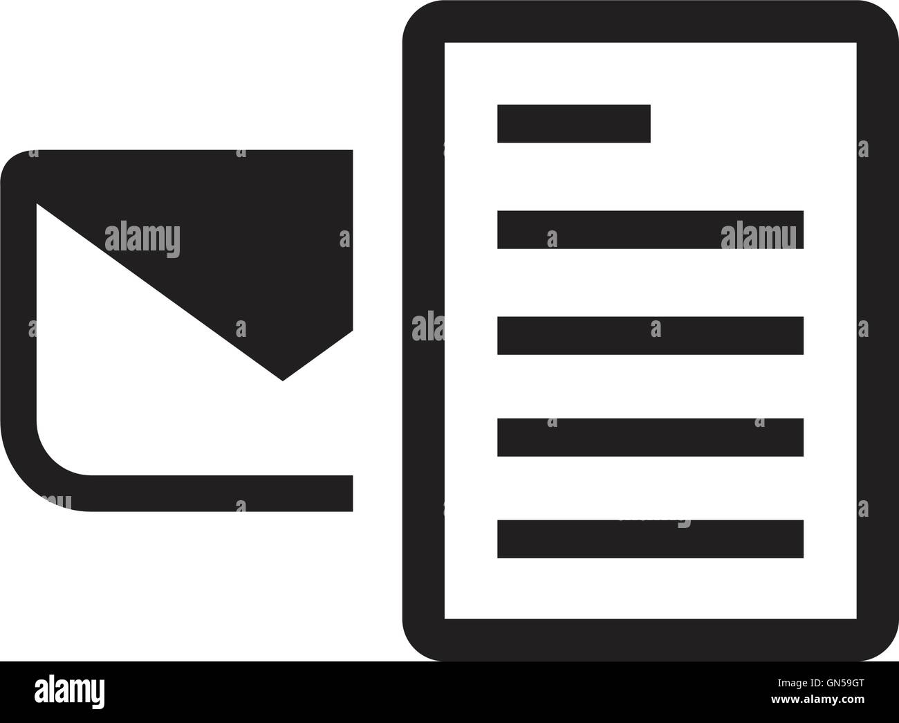 Mail icon vector Stock Vector Images - Alamy