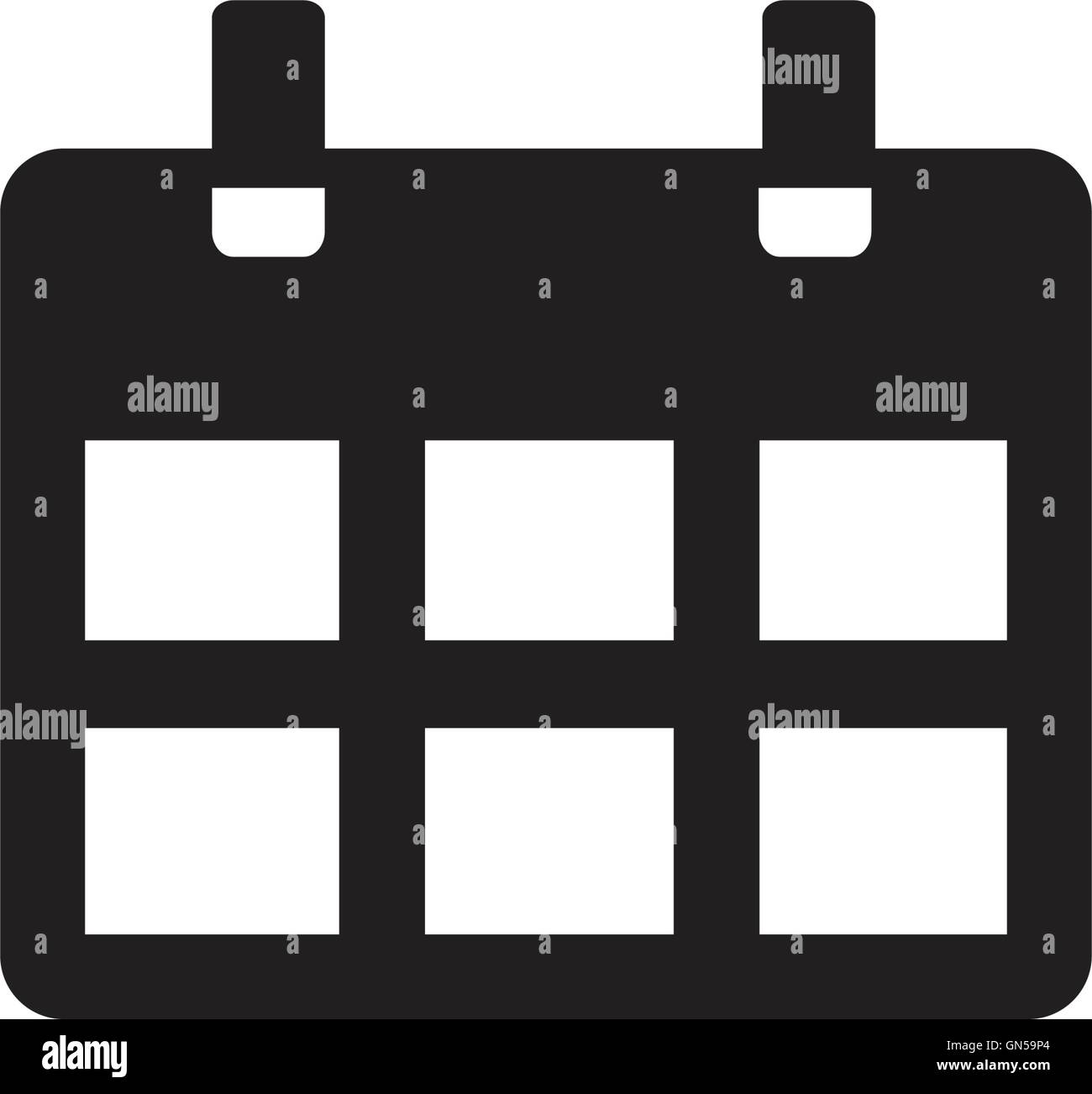 Calendar icon black vector Stock Vector Images - Alamy
