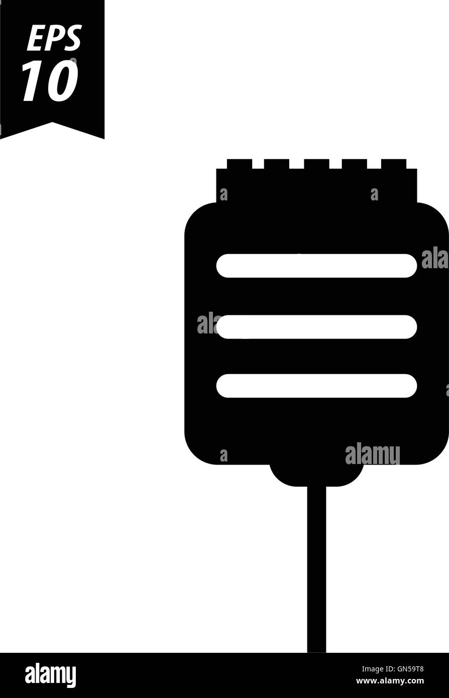 Cable wire computer and plug icon Stock Vector Image & Art - Alamy