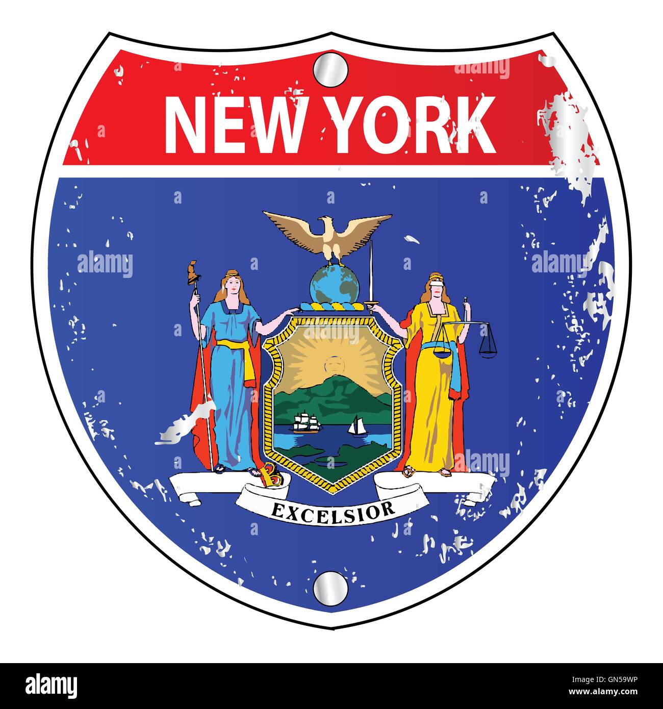 New york state highway sign hi-res stock photography and images - Alamy