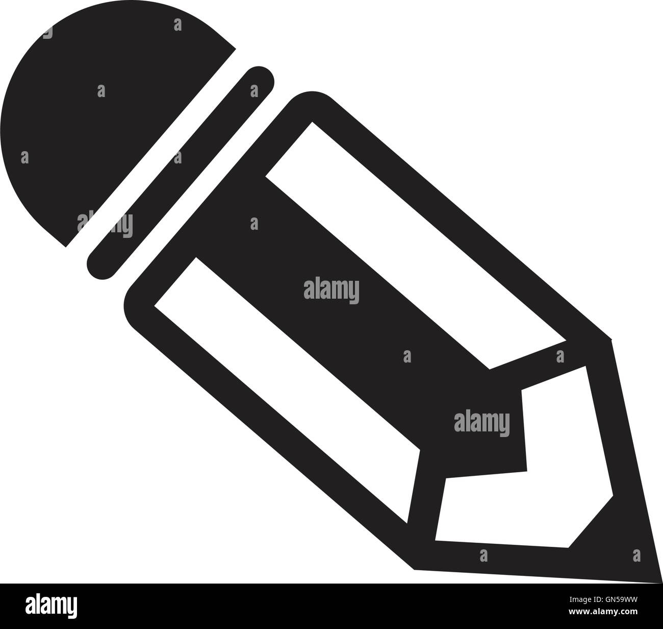 Pencil icon vector black hi-res stock photography and images - Alamy