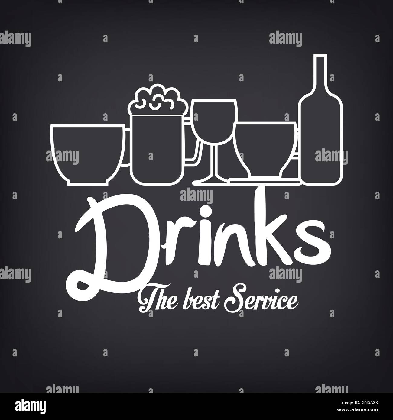 menu drinks service icon Stock Vector Image & Art - Alamy