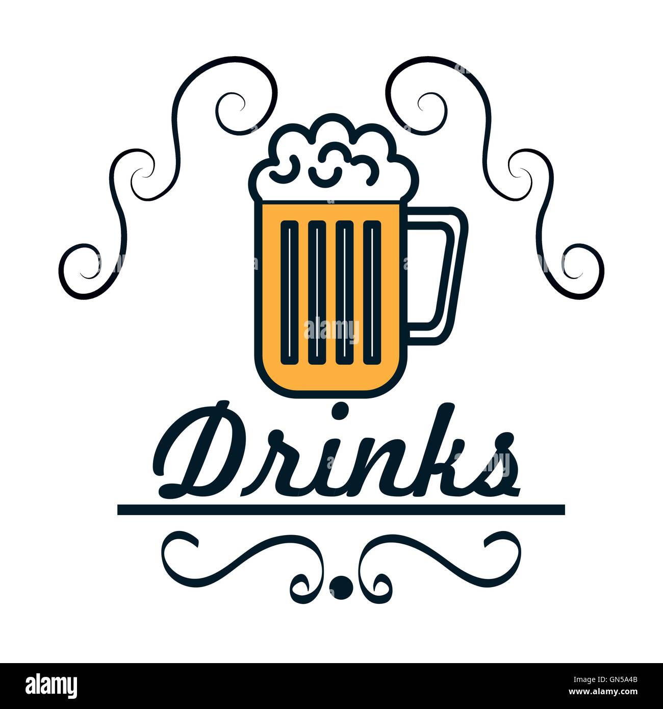 menu drinks service icon Stock Vector Image & Art - Alamy