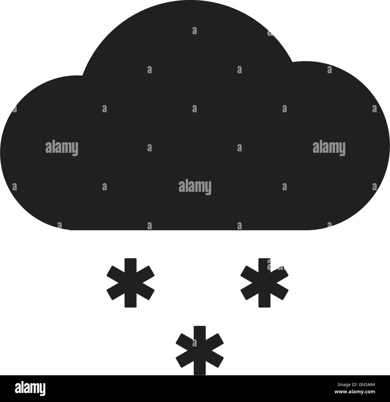Snow cloud symbol hi-res stock photography and images - Alamy