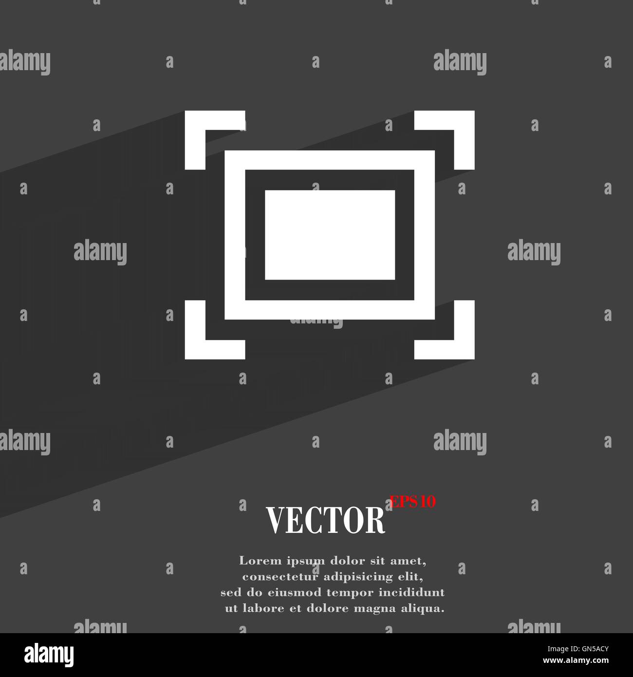 Crops and Registration Marks symbol Flat modern web design with long ...