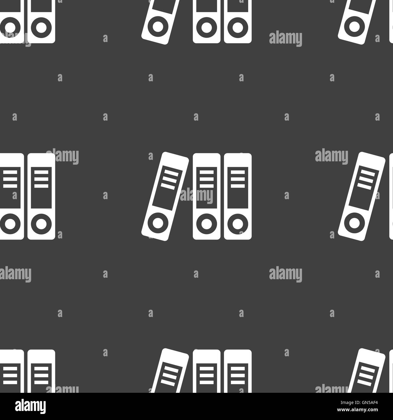 binders icon sign. Seamless pattern on a gray background. Vector Stock ...