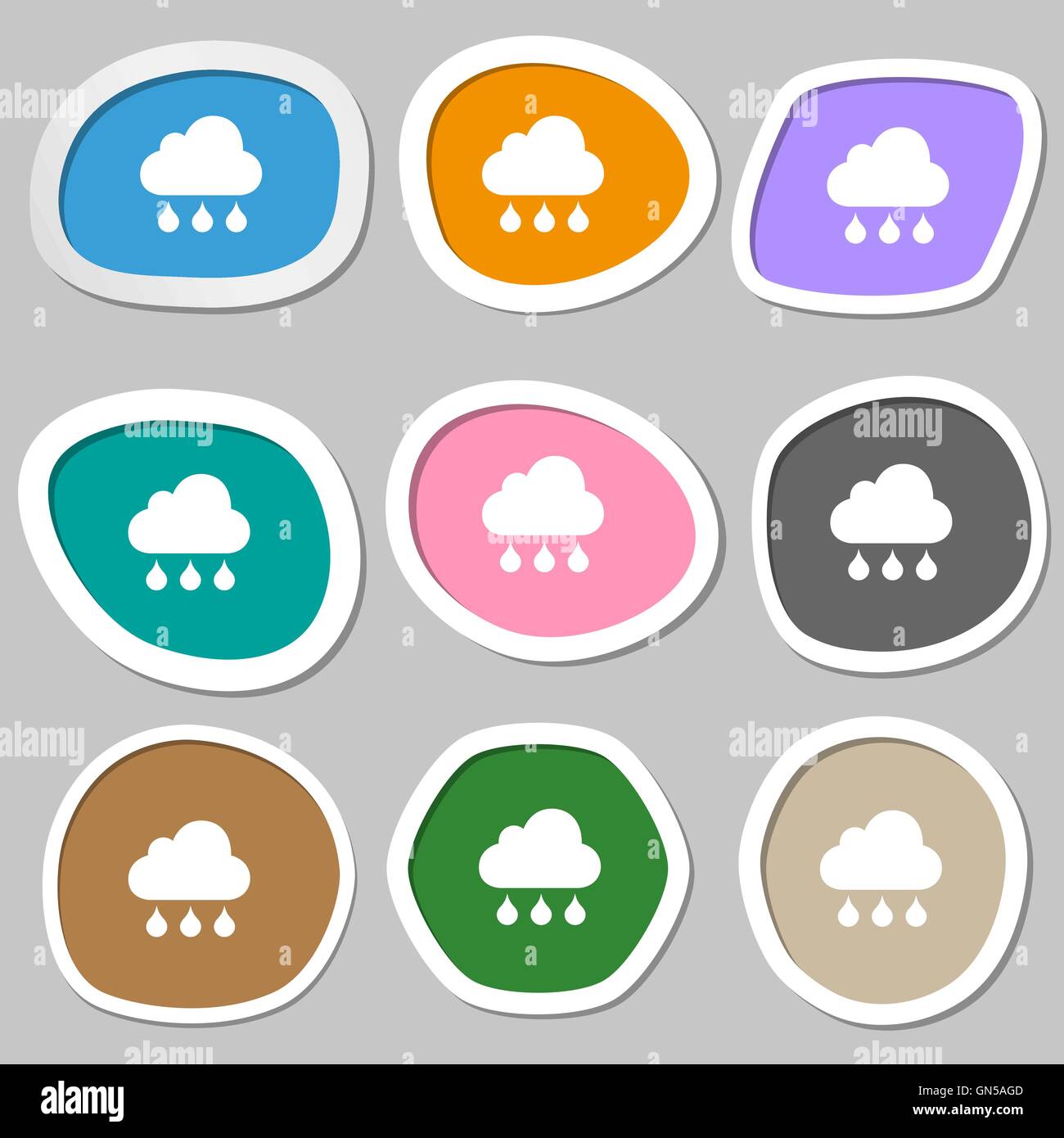 Rain symbols Stock Vector Images - Alamy