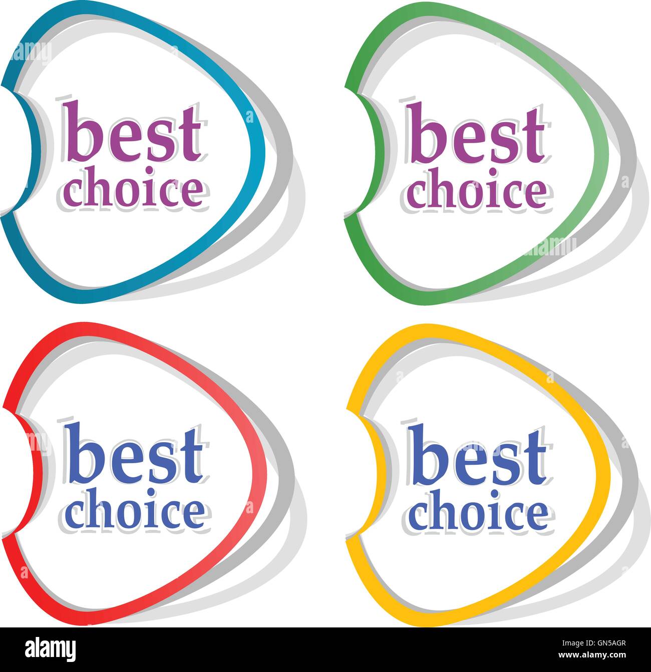 Best choice, offer and seller labels with ribbon. Vector Stock Vector ...