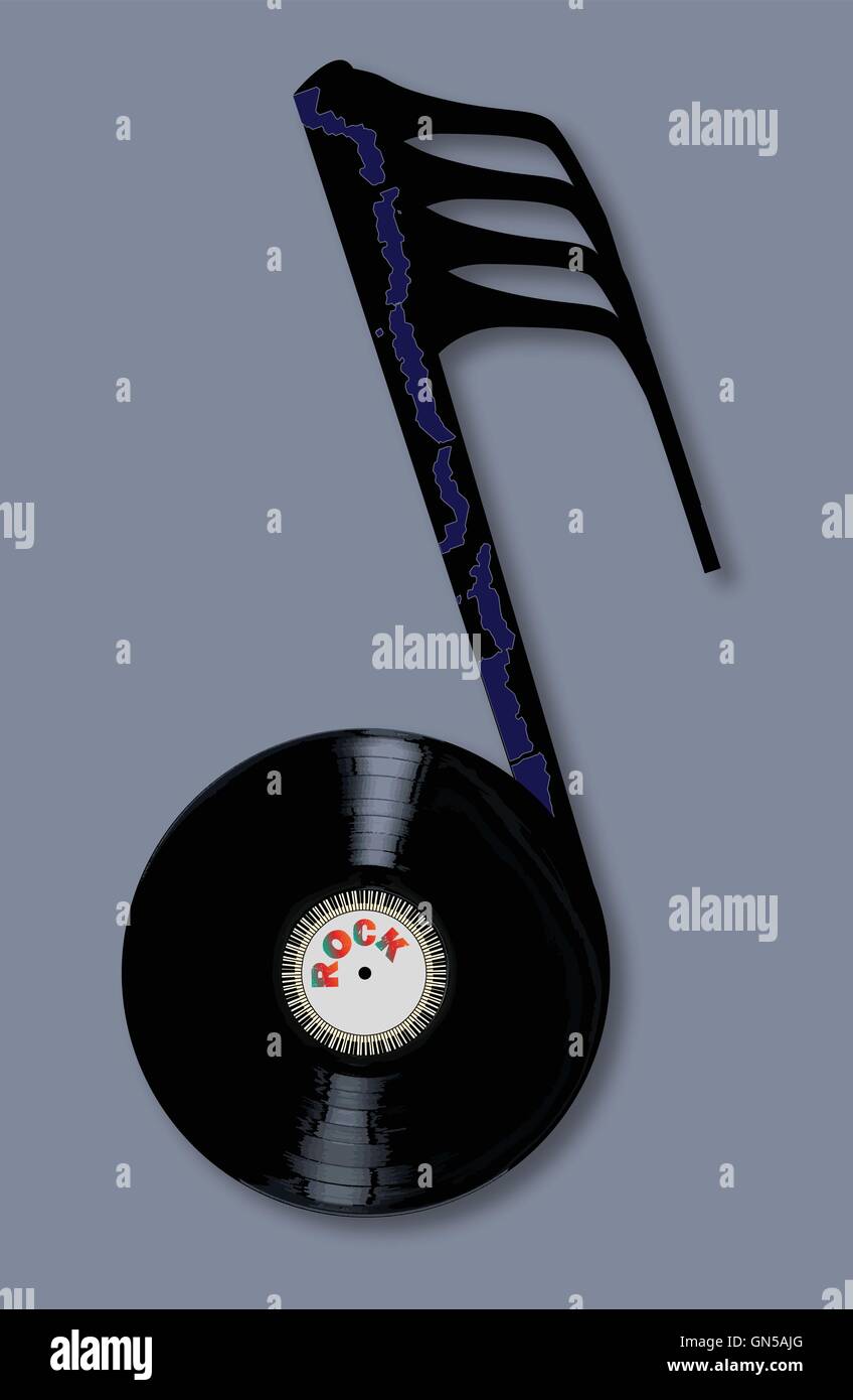 Rock Record Note Stock Vector Image & Art - Alamy