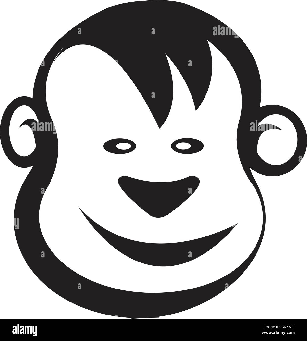 Monkey head icon vector Stock Vector Image & Art - Alamy