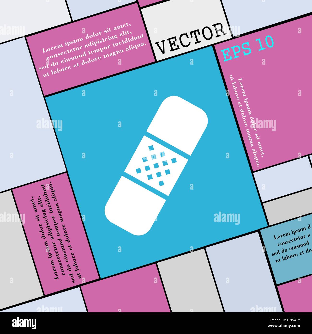 Plaster icon sign. Modern flat style for your design. Vector Stock ...