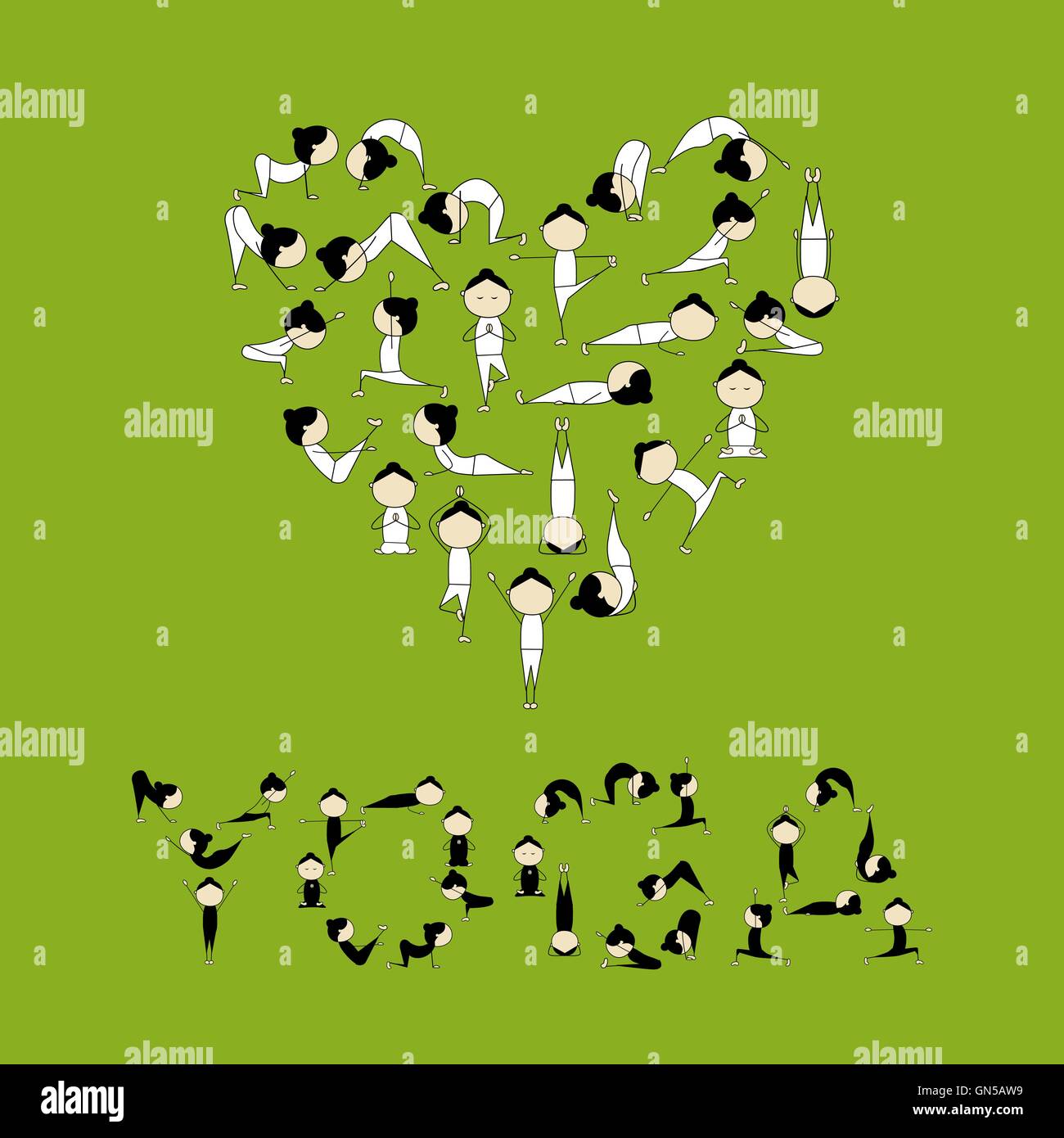 I love yoga Stock Vector Images - Alamy