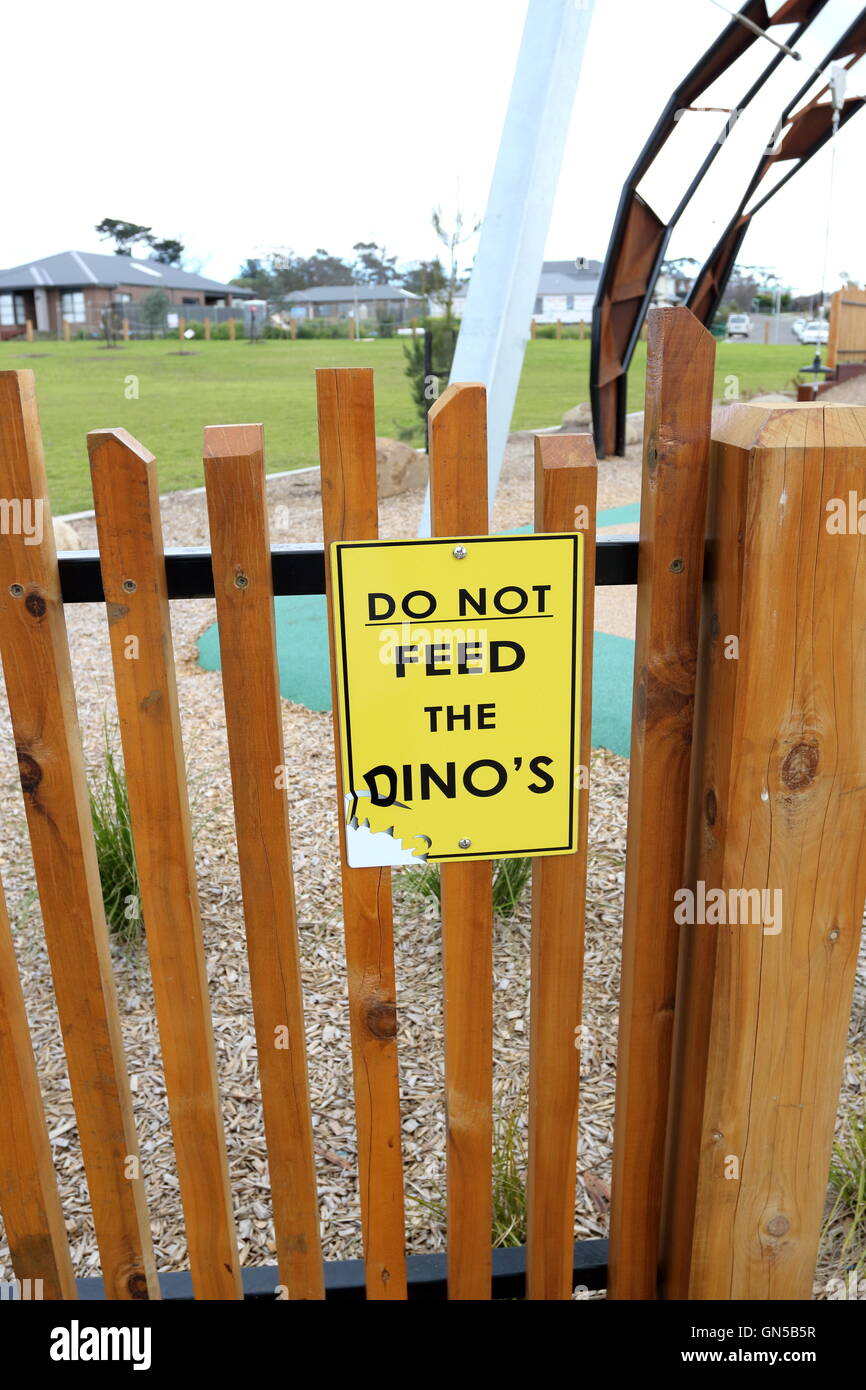Dinosaur sign danger zone hi-res stock photography and images - Alamy
