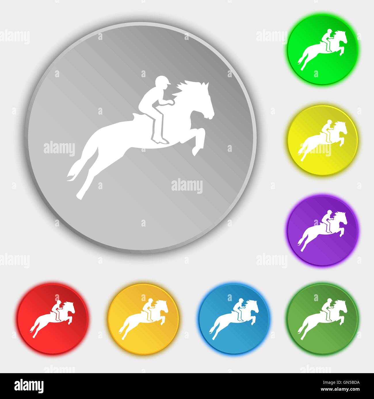 Horse race. Derby. Equestrian sport. Silhouette of racing horse icon ...