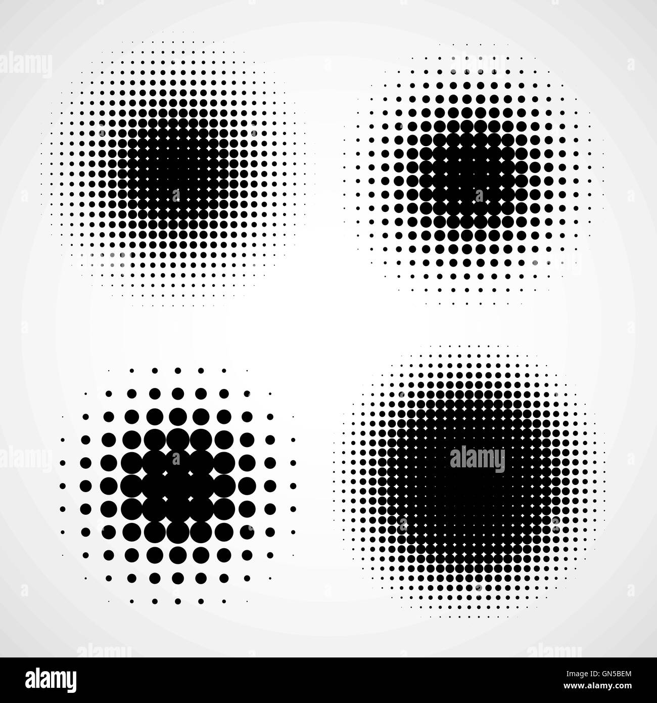 Abstract Halftone Backgrounds. Vector Set of Isolated Modern Design ...