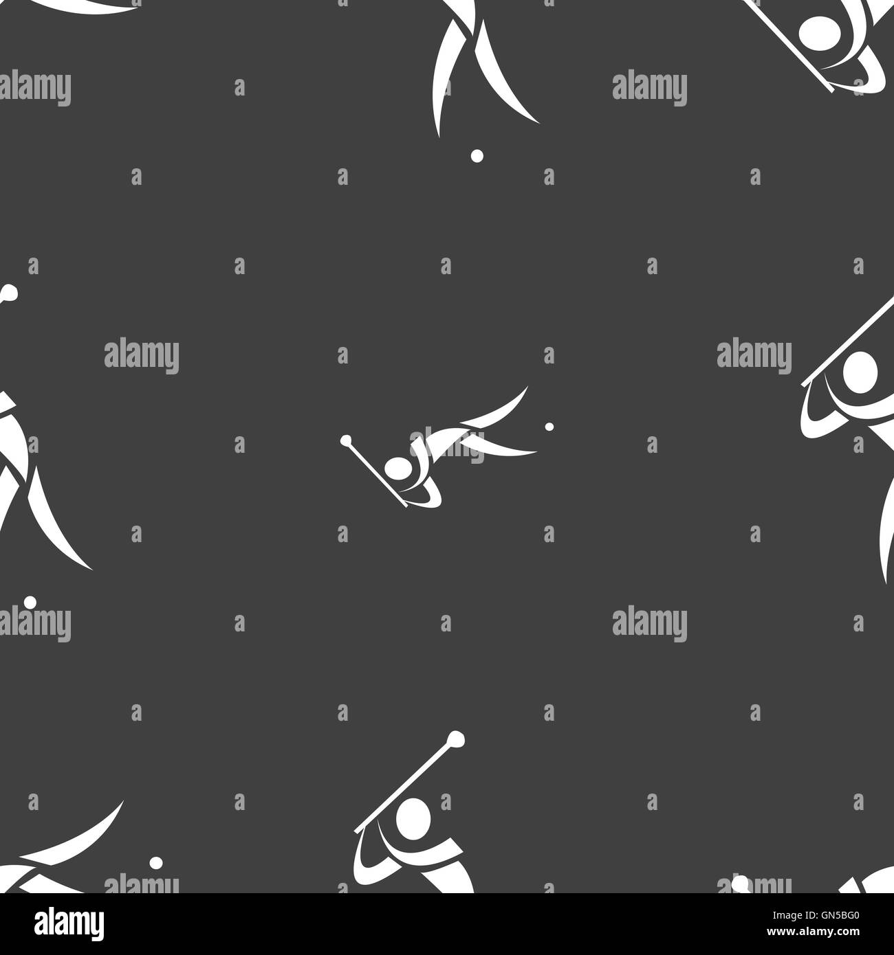 golf icon sign. Seamless pattern on a gray background. Vector Stock ...