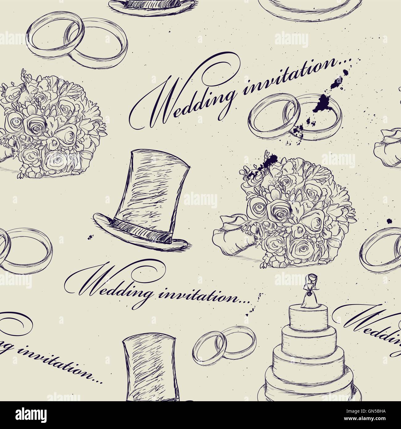 Vintage wedding seamless texture Stock Vector Image & Art - Alamy
