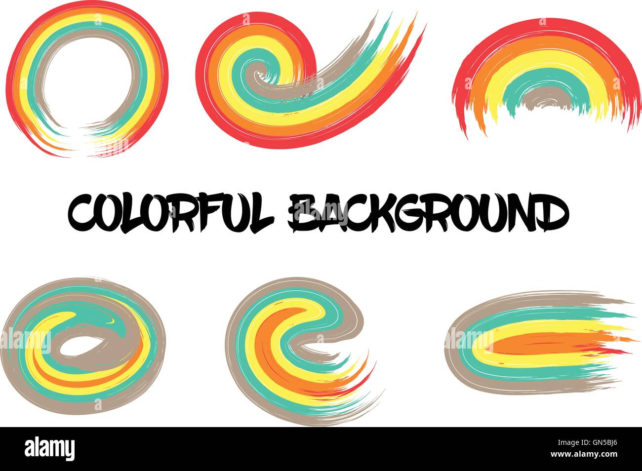 Rainbow colors abstract vector circle frame Stock Vector Image & Art ...