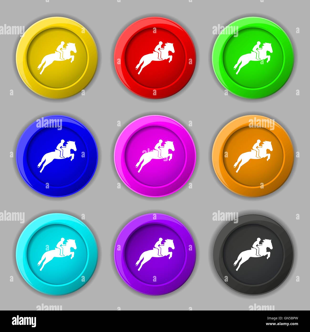 Horse race. Derby. Equestrian sport. Silhouette of racing horse icon ...