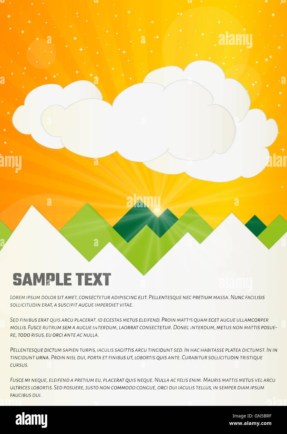 Landscape mountains green hills Stock Vector Images - Alamy