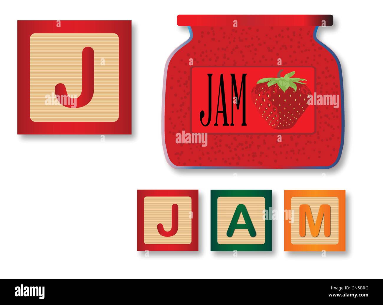 J Is For Jam Stock Vector Image & Art - Alamy
