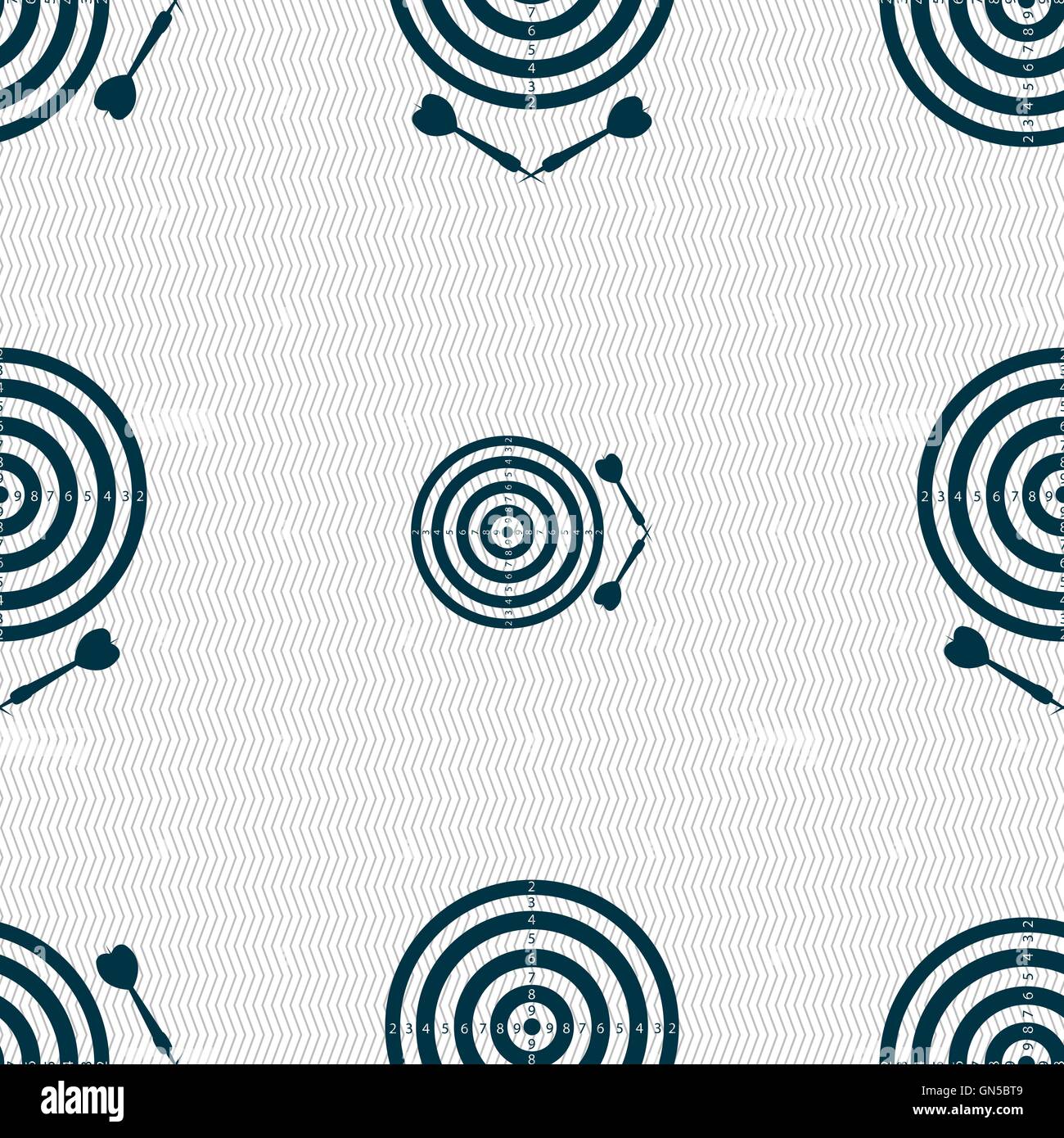 darts icon sign. Seamless pattern with geometric texture. Vector Stock ...