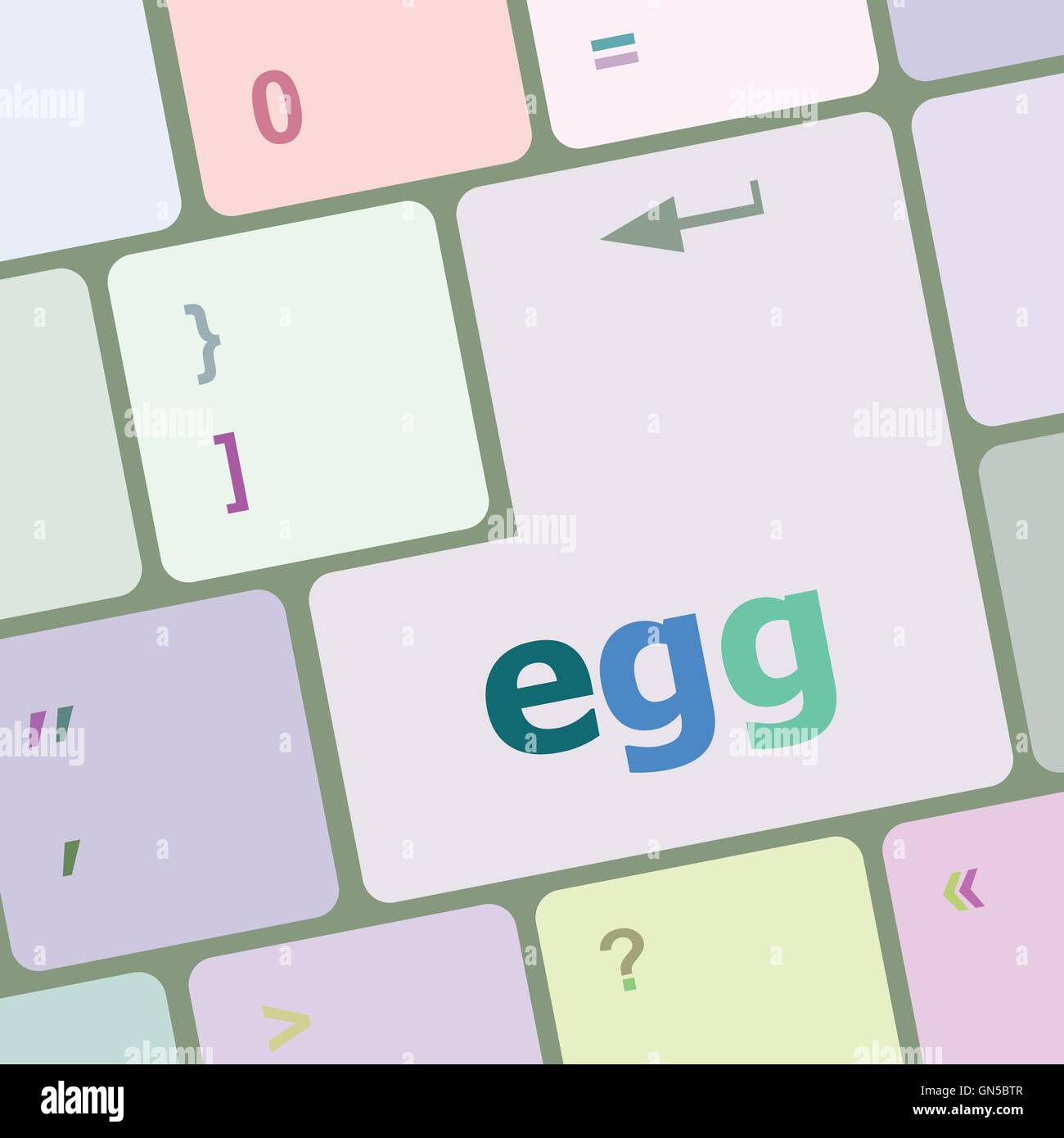egg word on computer pc keyboard key vector illustration Stock Vector ...