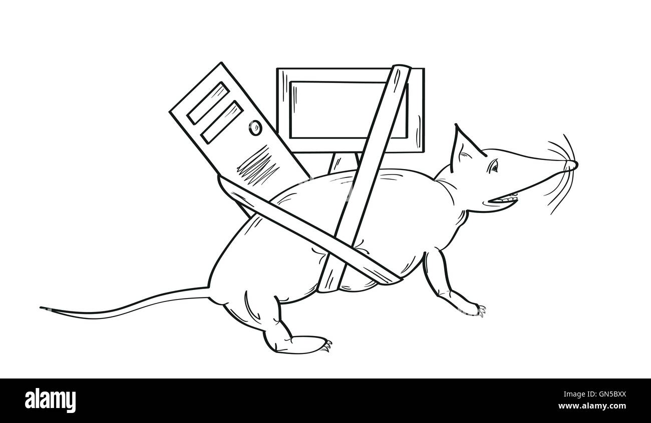 mouse animal and computer Stock Vector Image & Art - Alamy
