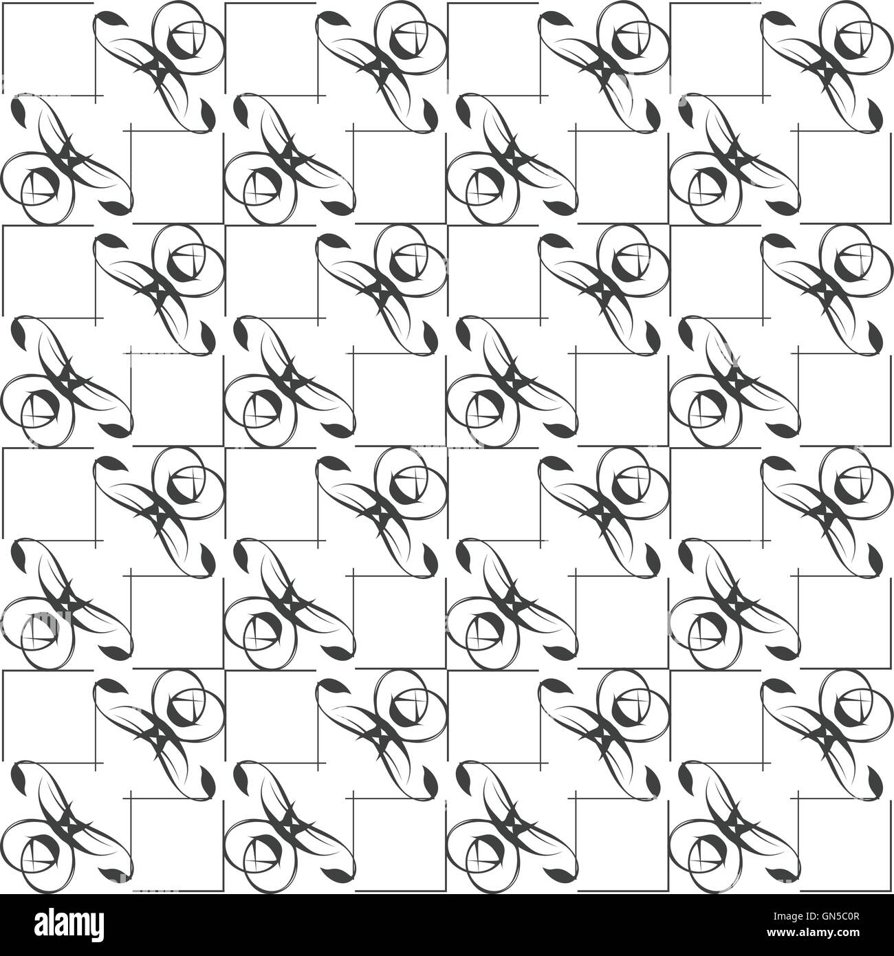 seamless abstract pattern with line black and white vector background ...