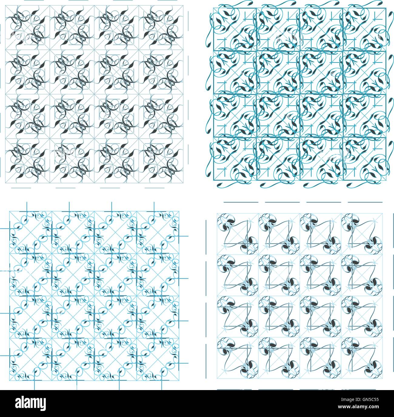 Vector set of colorful seamless pattern Stock Vector Image & Art - Alamy